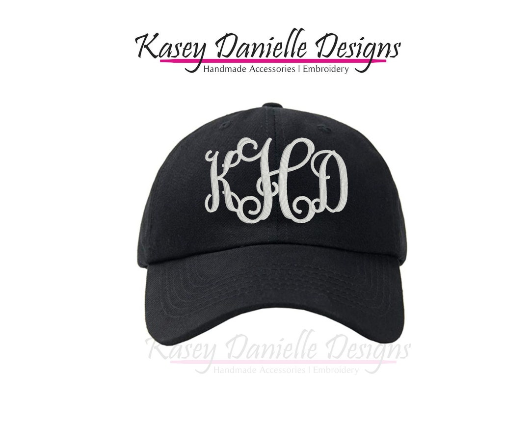Embroidered Monogram Cap, Custom Hat, Personalized Hats, Monogrammed ...