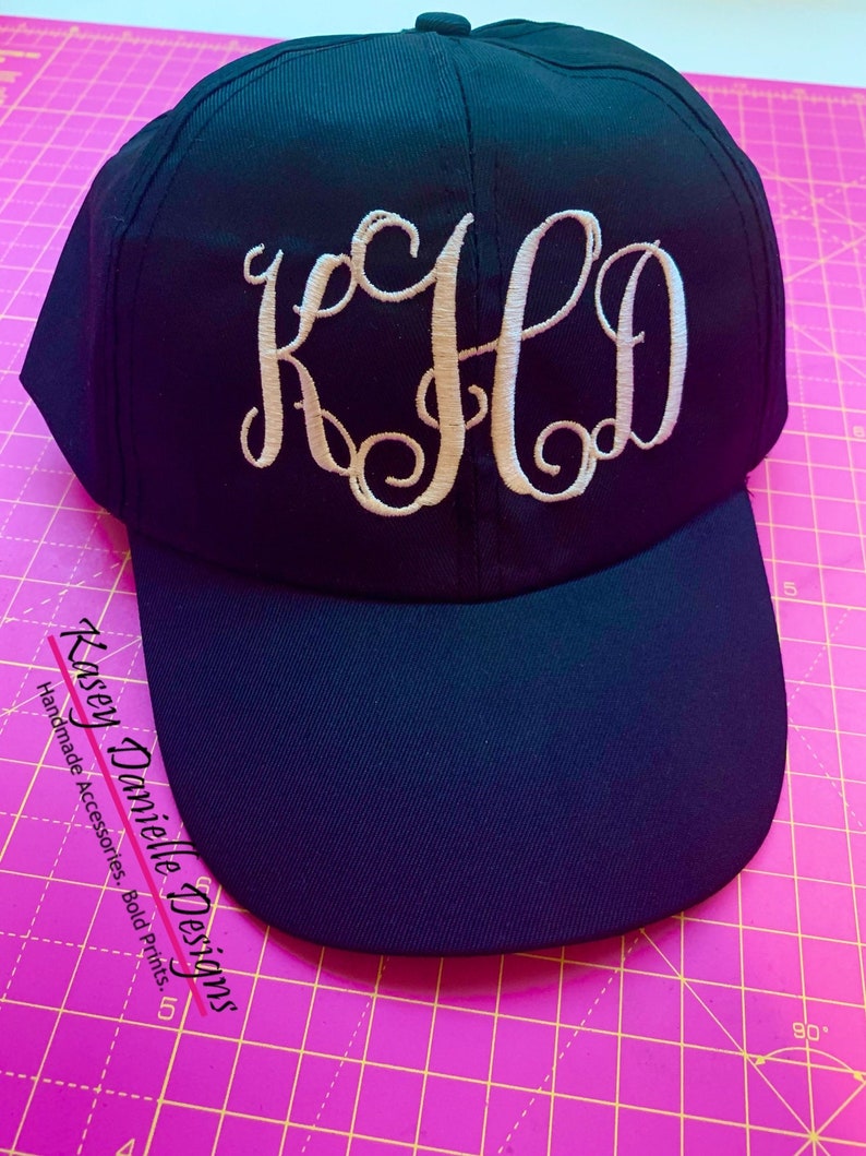 Embroidered Monogram Cap, Custom Hat, Personalized Hats, Monogrammed ...
