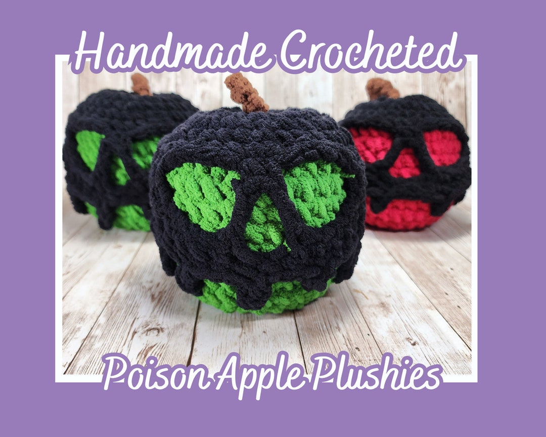 Poison Apple Plush Toy | Spooky Halloween Decor | Creepy Goth Decor ...