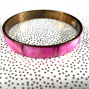Hot Pink Bangle 1980s Shell Vintage Bracelet - Etsy