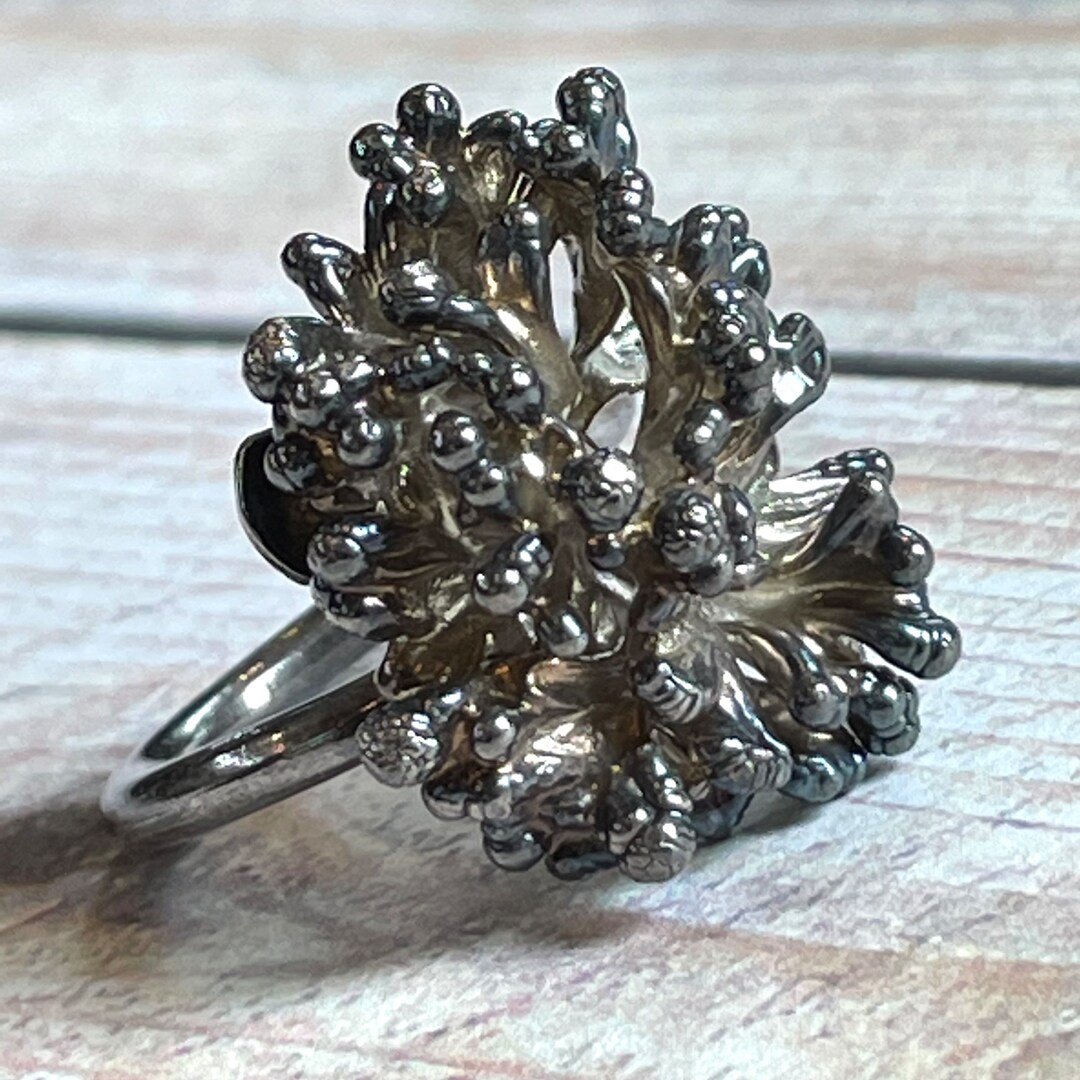 Vintage Brutalist Ring 1970s Style ? Guy Vidal ? Organic - Etsy