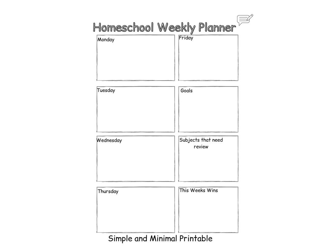 Simple Homeschool Planner Printable - Etsy