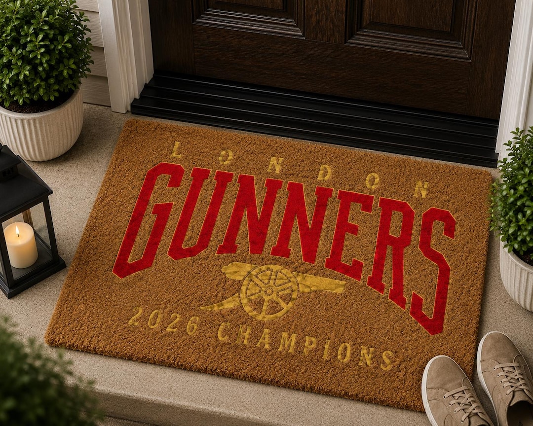 Arsenal Gunners Doormat, Premier League Champions 2026 Welcome Mat ...