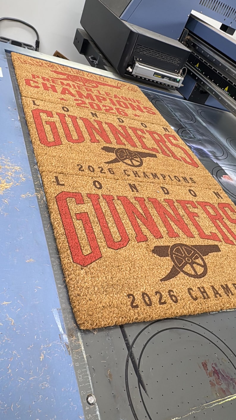 Arsenal Gunners Doormat, Premier League Champions 2026 Welcome Mat ...