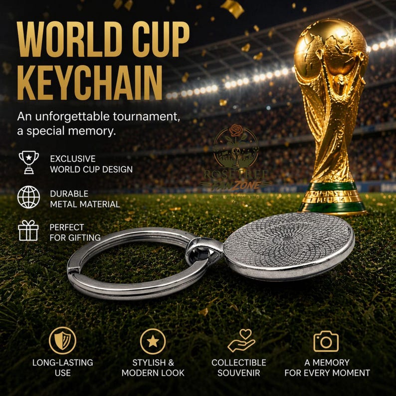 World Cup Keychain 2026, Football Fan Keyring, Soccer Souvenir Gift ...