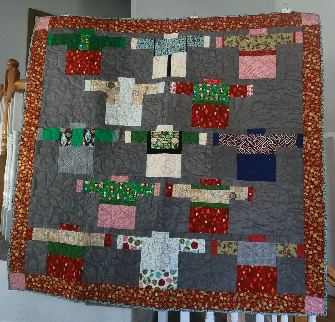 58" X 60" Ugly Sweater Quilt. Favorite Sweater Quilt. Whatever You Call ...