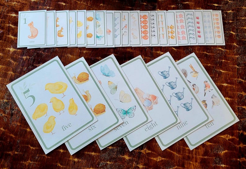 Number Flashcards Printable | Farm Preschool Homeschool Math ...