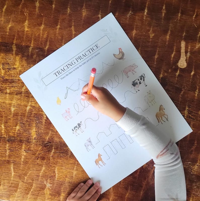 Preschool Tracing & Scissor Skills Printable | Fine Motor Preschool ...
