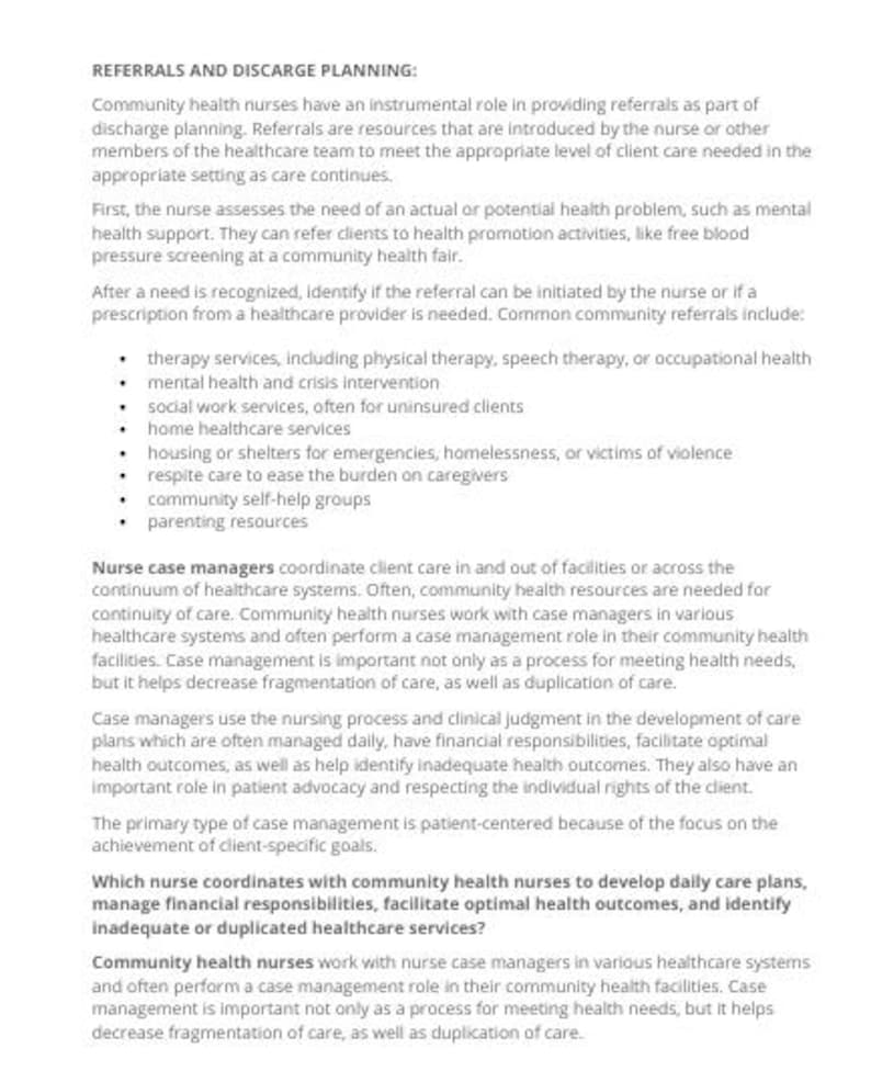 NR 442 Edapt Week 5 Notes | Community Health Nursing Study Guide (PDF ...