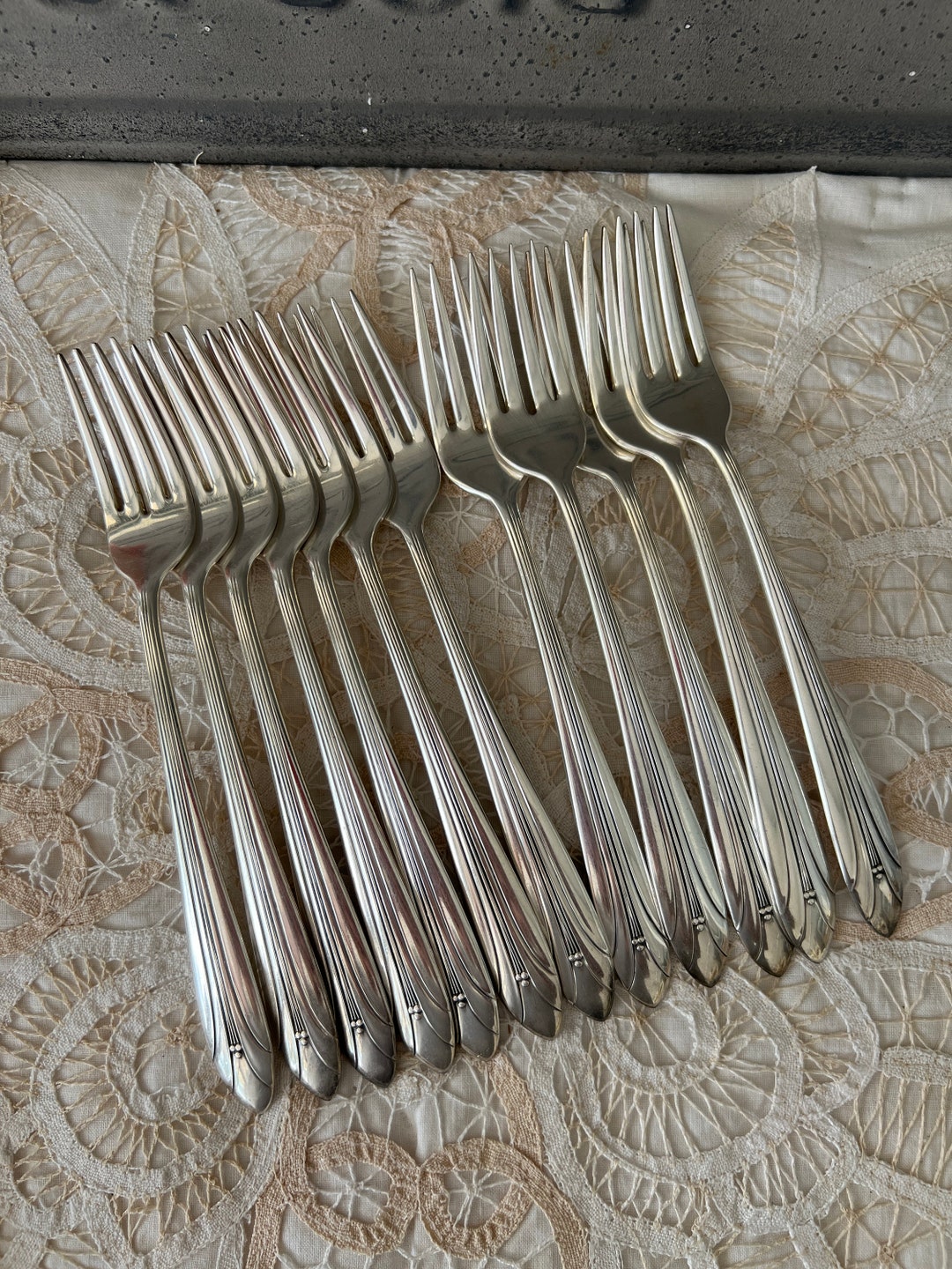 Sterling Elsinore Long Handle Grill Forks, Set of 10, Vintage ...