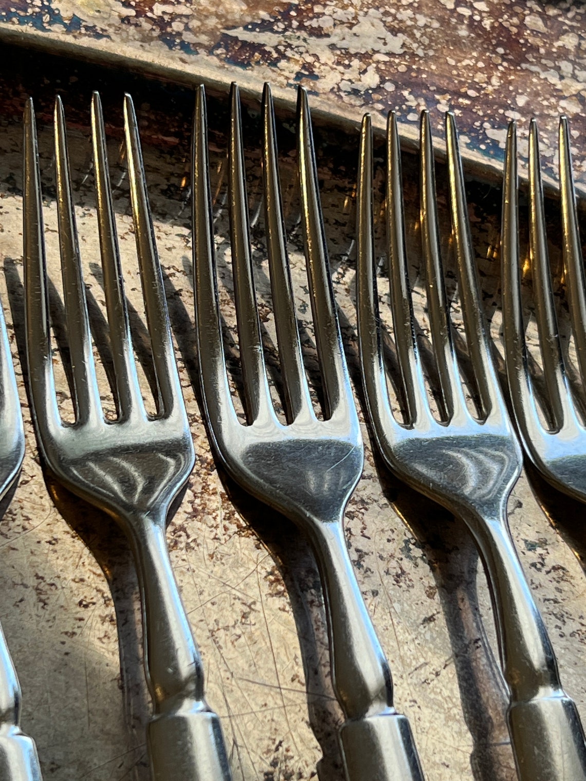 7 Silverplate Rustic Farmhouse Forks 1847 Rogers Bros - Etsy