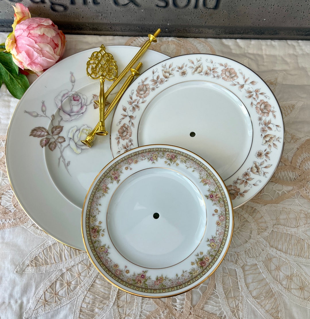 3 Tier Vintage China Cake Stand / Woodland Country Garden / Cupcake ...