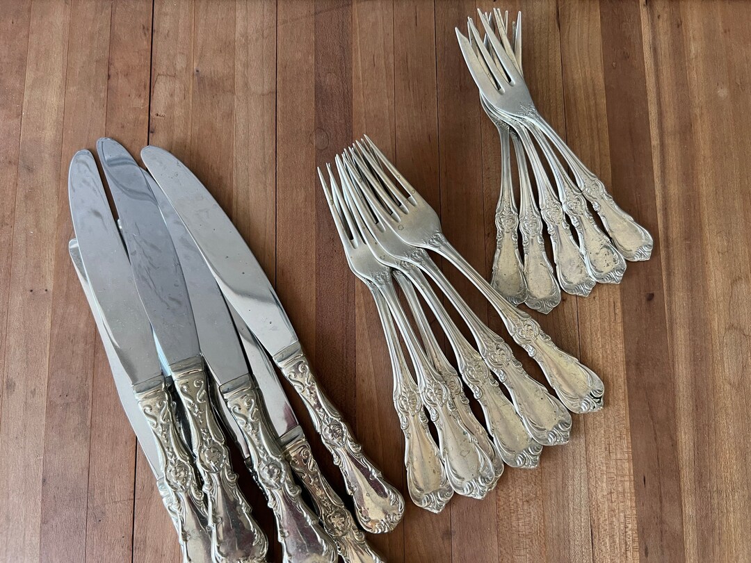 19 Pc Rustic Farmhouse Tarnished Forks Knives Food Photo - Etsy