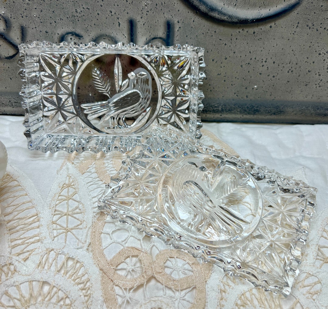 Vintage Hofbauer Byrdes Crystal Cigarette Box With Lid 24% - Etsy