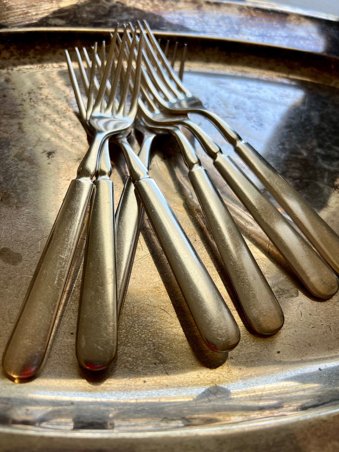 7 Silverplate Rustic Farmhouse Forks 1847 Rogers Bros - Etsy