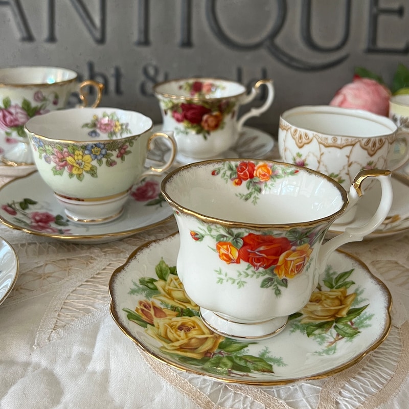 Tea Cups and Saucers - Etsy
