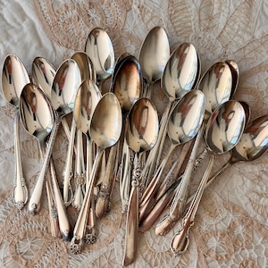 Bulk Silverplate Vintage Teaspoons, Tea Party, Special Event: Clean ...