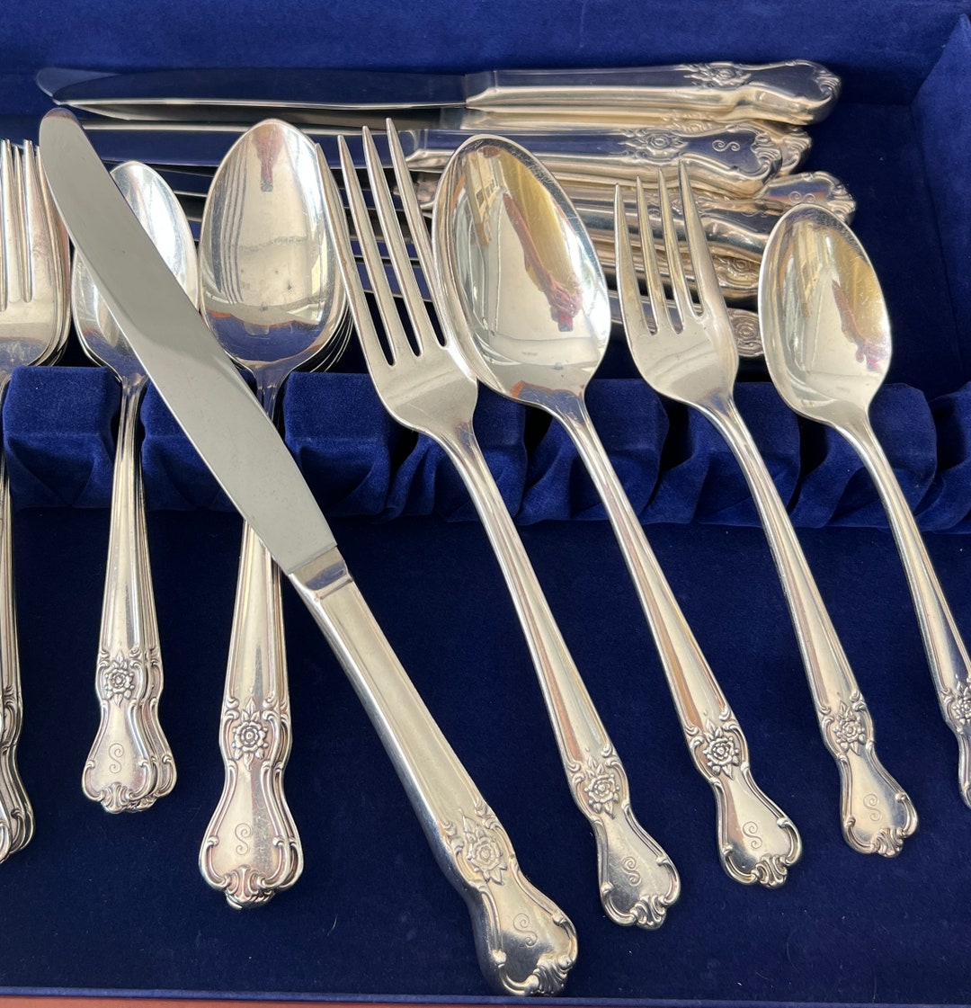 40 Pc Silverplate Old Community Signature Flatware Set/vintage ...