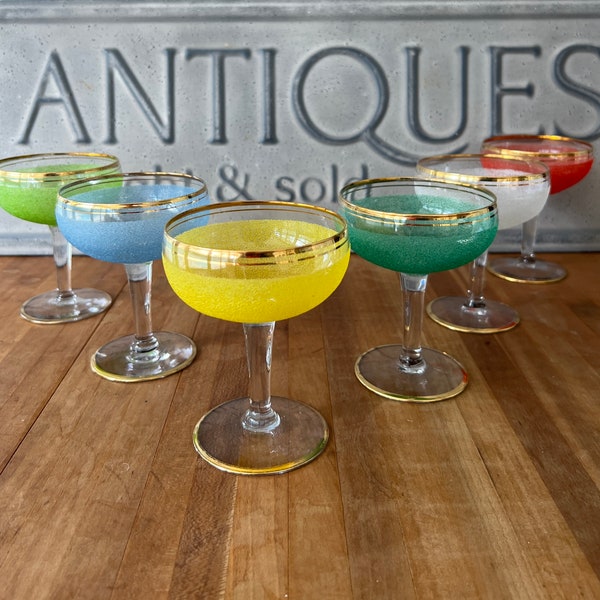 Gold Rimmed Cocktail Glasses - Etsy