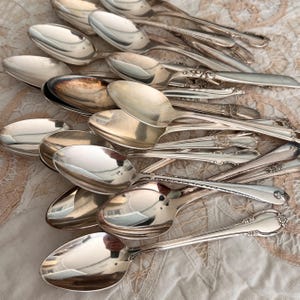 Bulk Silverplate Vintage Teaspoons, Tea Party, Special Event: Clean ...