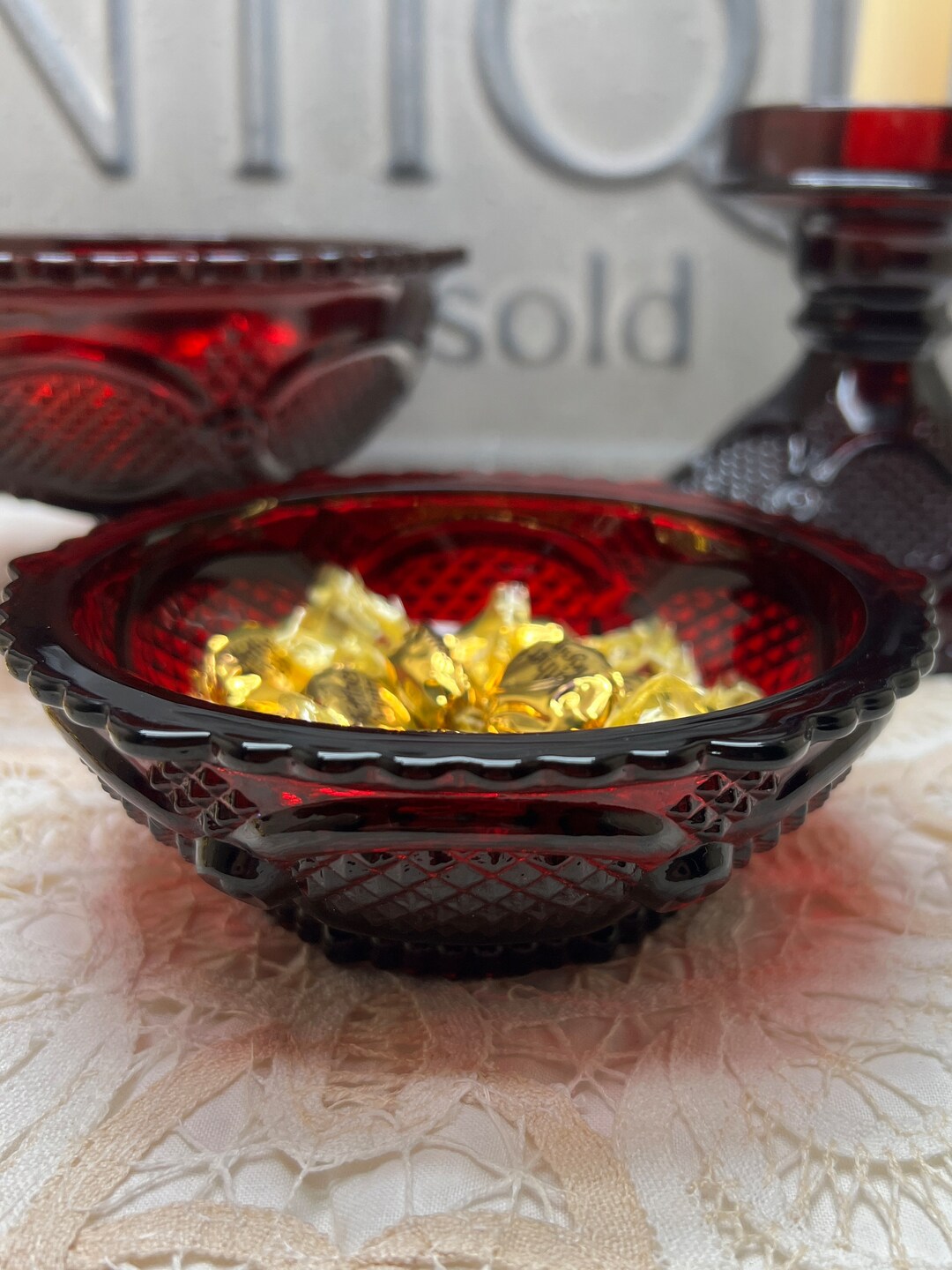 Vintage Avon Small Dish Cape Cod Ruby Red, Candy Dish - Etsy