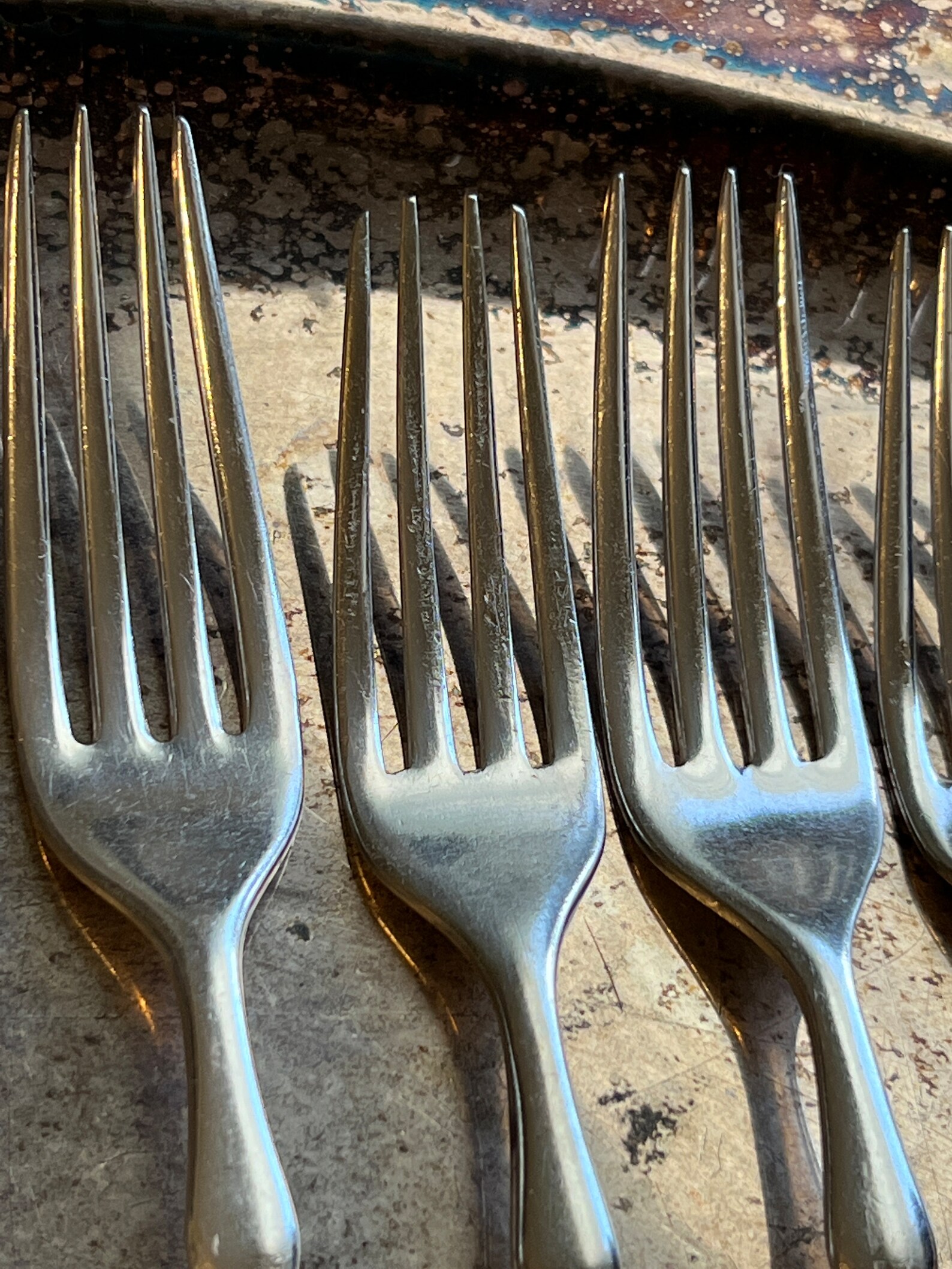 7 Silverplate Rustic Farmhouse Forks 1847 Rogers Bros - Etsy