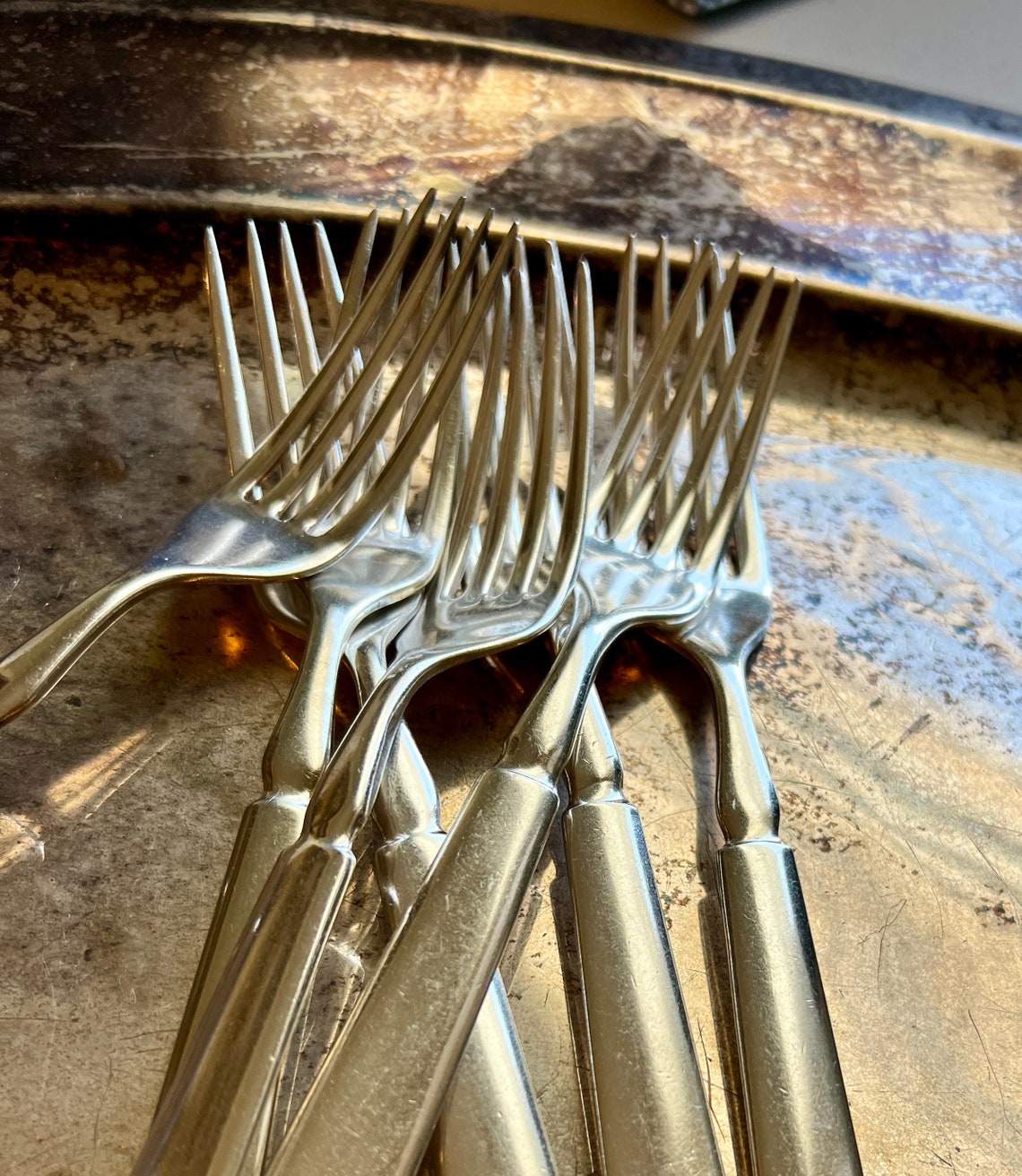 7 Silverplate Rustic Farmhouse Forks 1847 Rogers Bros - Etsy