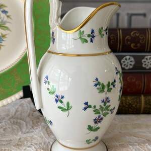Vintage Lenox 7" Paris Pitcher Blue Flowers, 1810 Reproduction ...