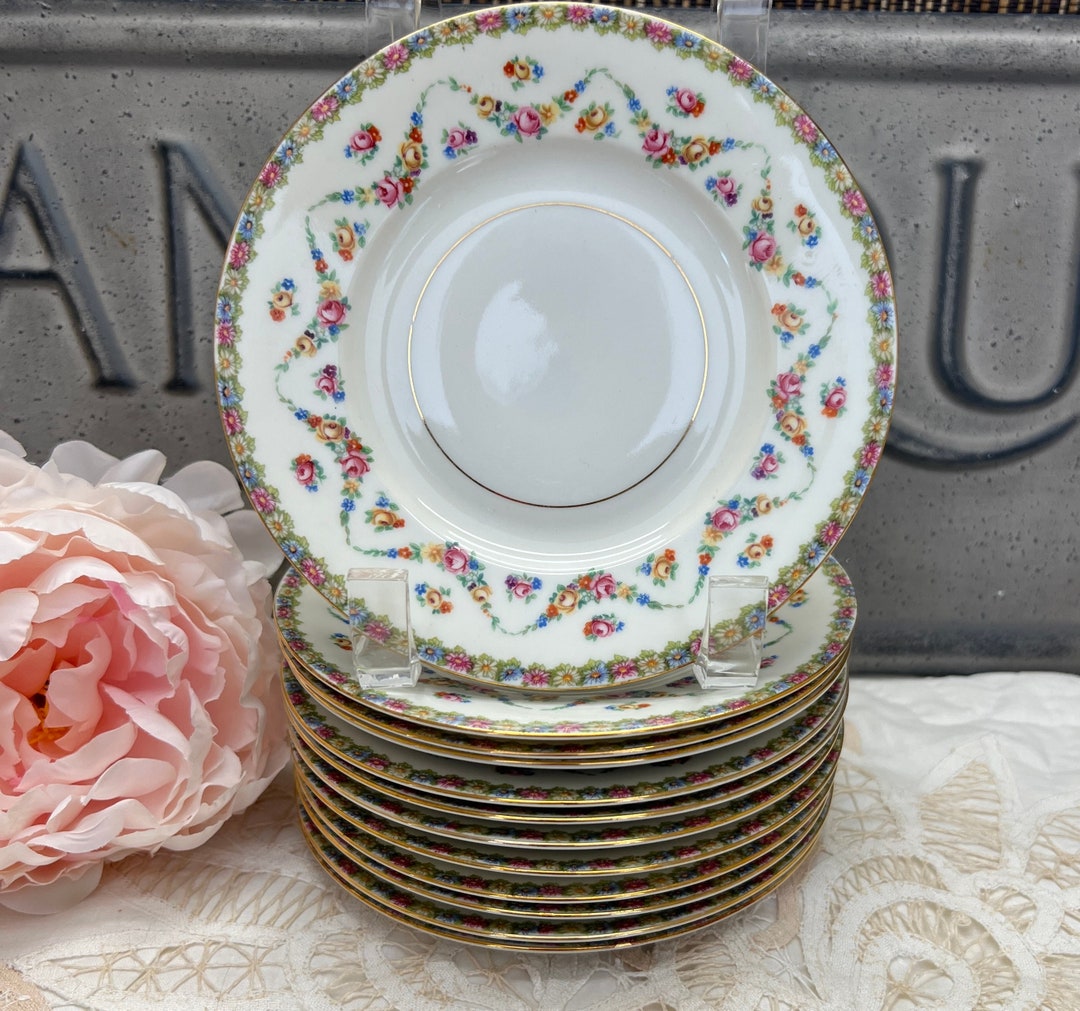 Vintage China Plates Set of 12 Dessert Plates, Set of 12 Bread & Butter ...