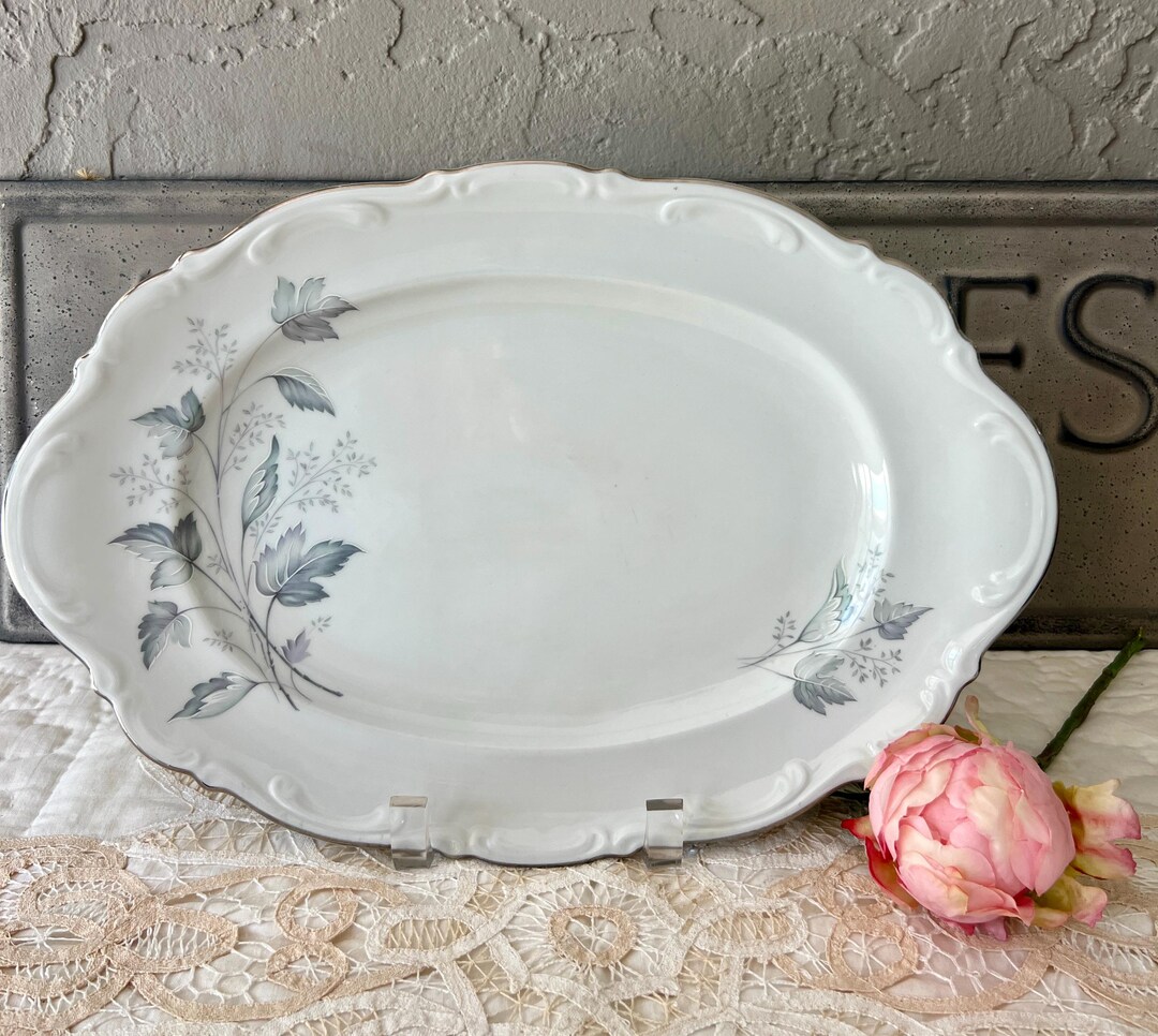 Antique Mitterteich Monika Plate, Bavarian Ornate White & Blue Wall ...