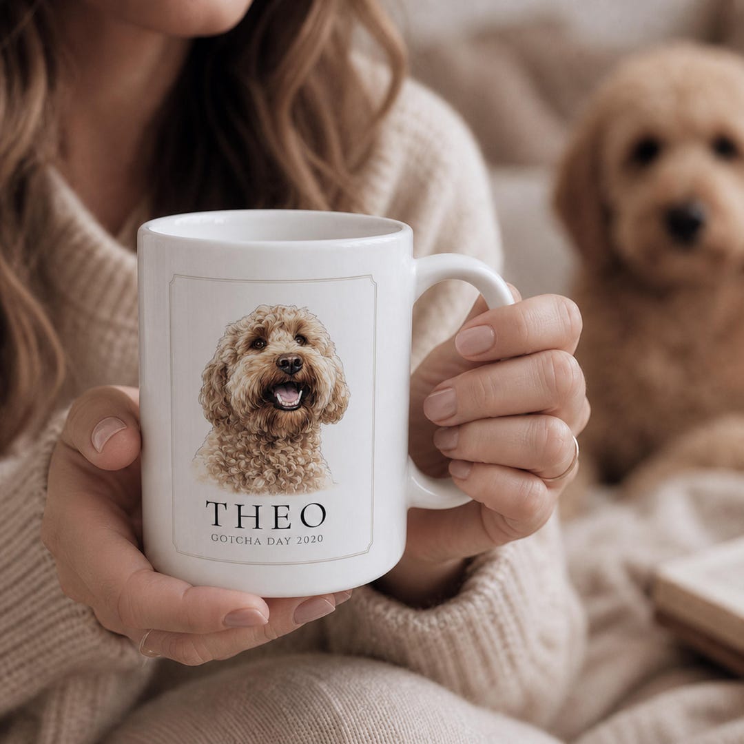 Custom Pet Mug From Photo, Personalized Dog Mug, Pet Portrait Coffee ...
