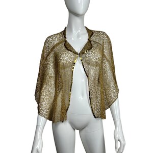 1930s Gold Lace Cape - Etsy