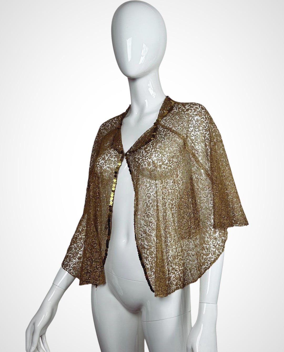 1930s Gold Lace Cape - Etsy