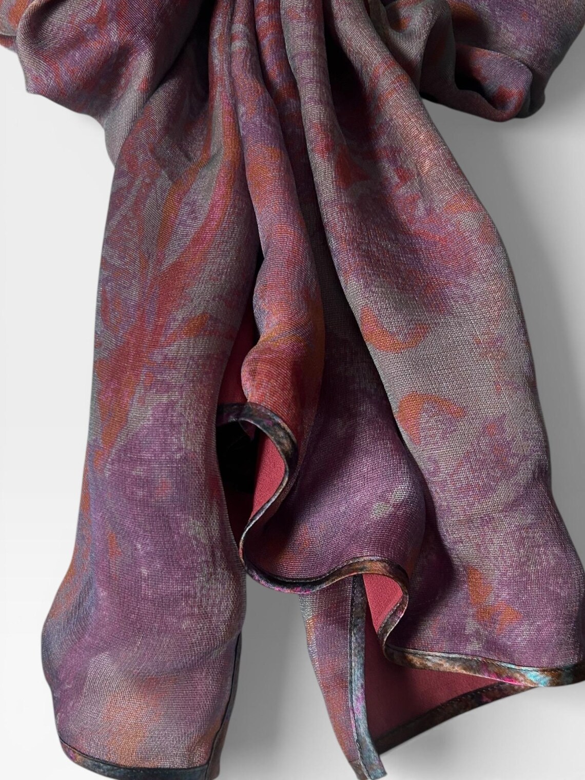 Vintage Screen Printed Silk Scarf - Etsy