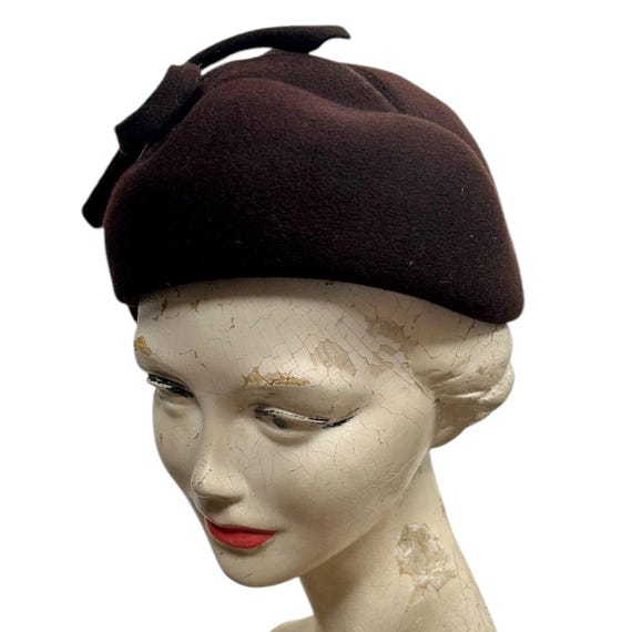 1950s felt helmet bonnet - Gem