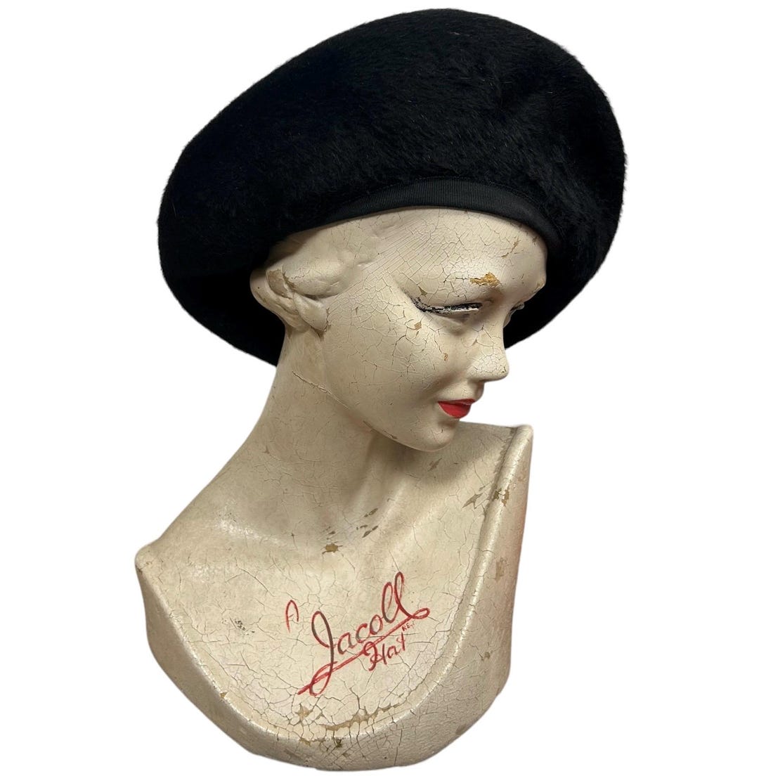 1950s Tamoshanter, Harrods Fur Felt Beret. Large - Etsy