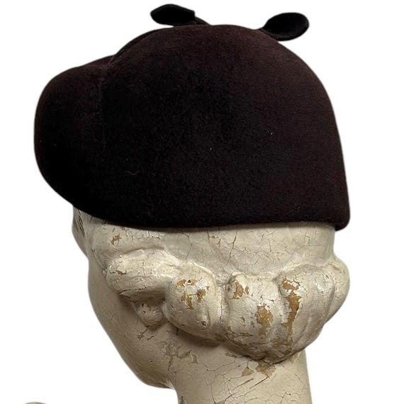 1950s felt helmet bonnet - Gem