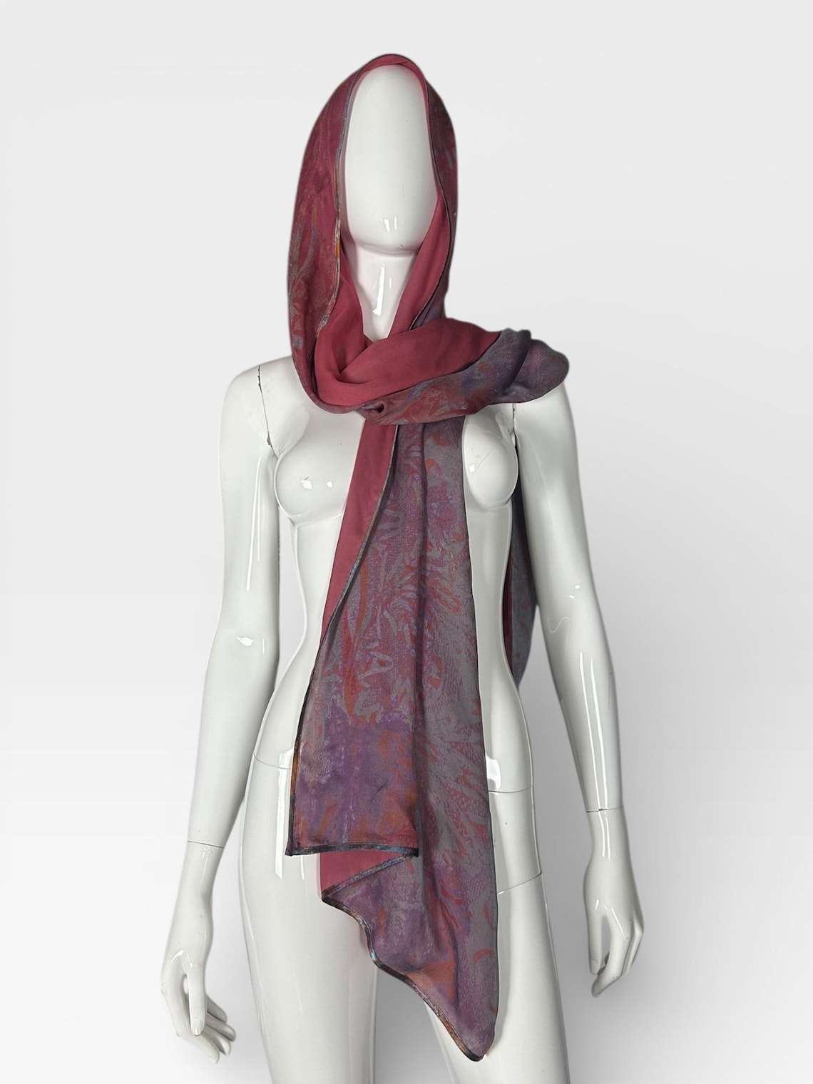 Vintage Screen Printed Silk Scarf - Etsy