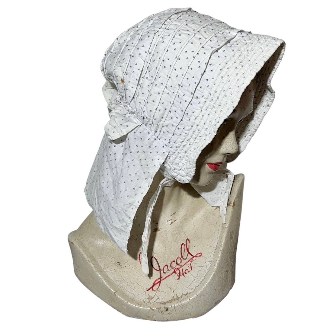 19th Century Sun Bonnet, Victorian Field Worker Hat - Etsy
