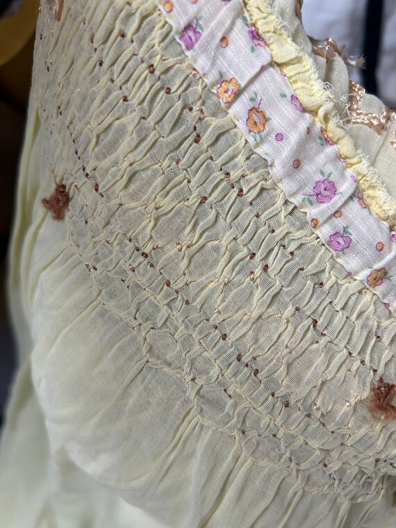 1930s smocked peasant dress - Gem