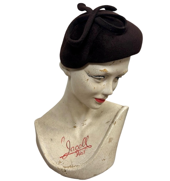 1950s felt helmet bonnet - Gem