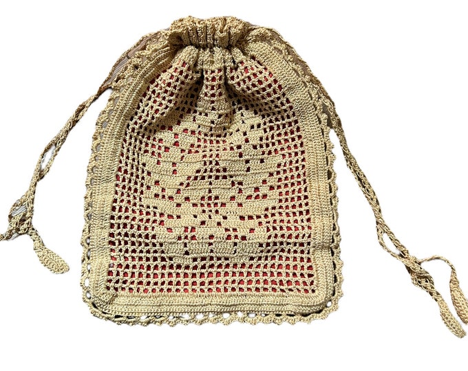 Edwardian Crochet Reticule Bag - Etsy