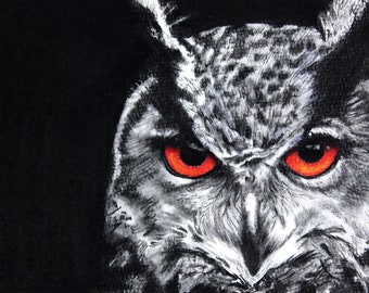Owl Giclee Print - Etsy