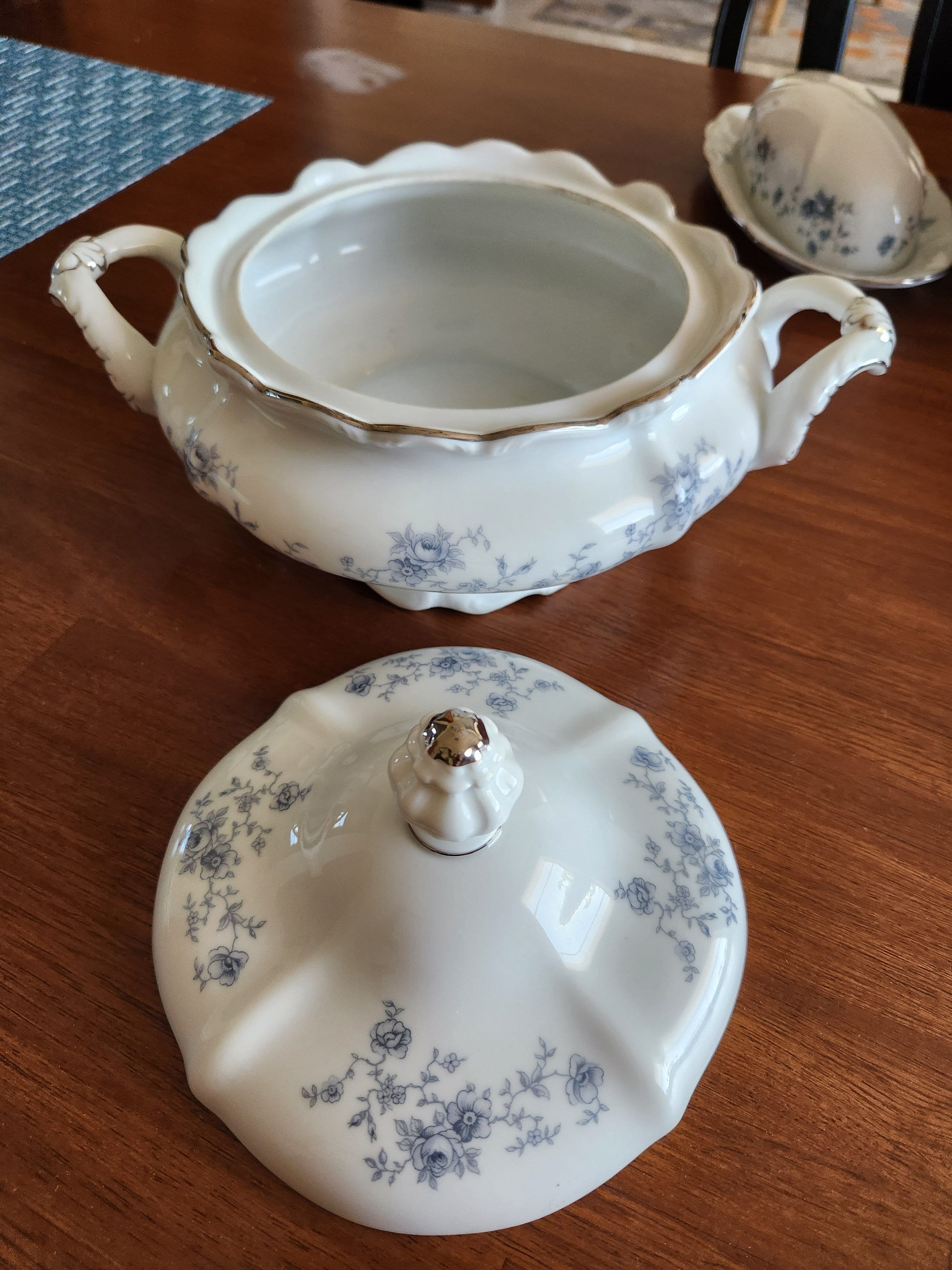 Vintage Bavaria Germany Blue Garland China by Johann Haviland - Etsy