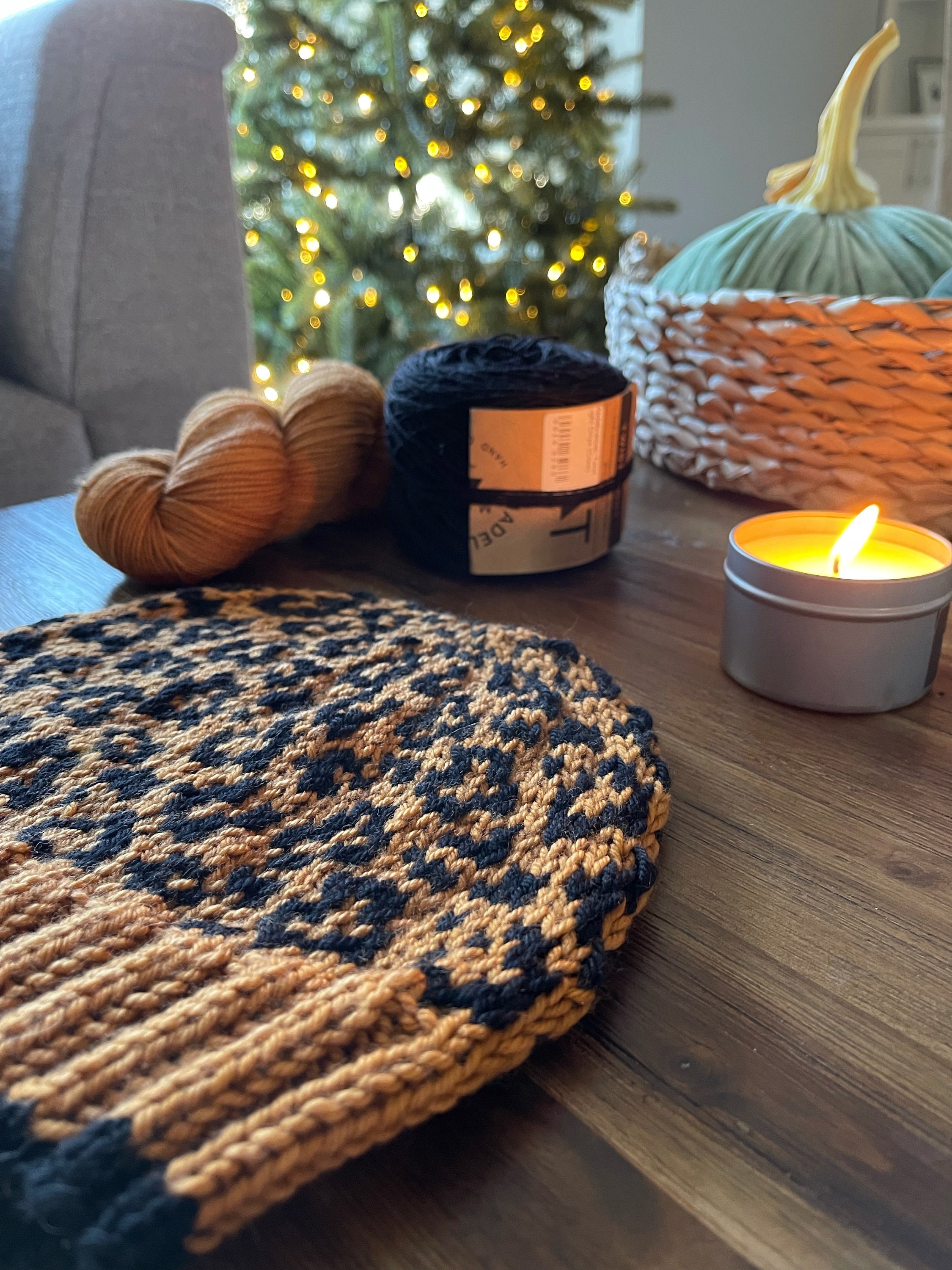 DIGITAL PATTERN - Leopard Print Knit Hat - Seeing Spots Hat - Etsy