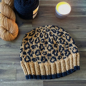 DIGITAL PATTERN - Leopard Print Knit Hat - Seeing Spots Hat - Etsy