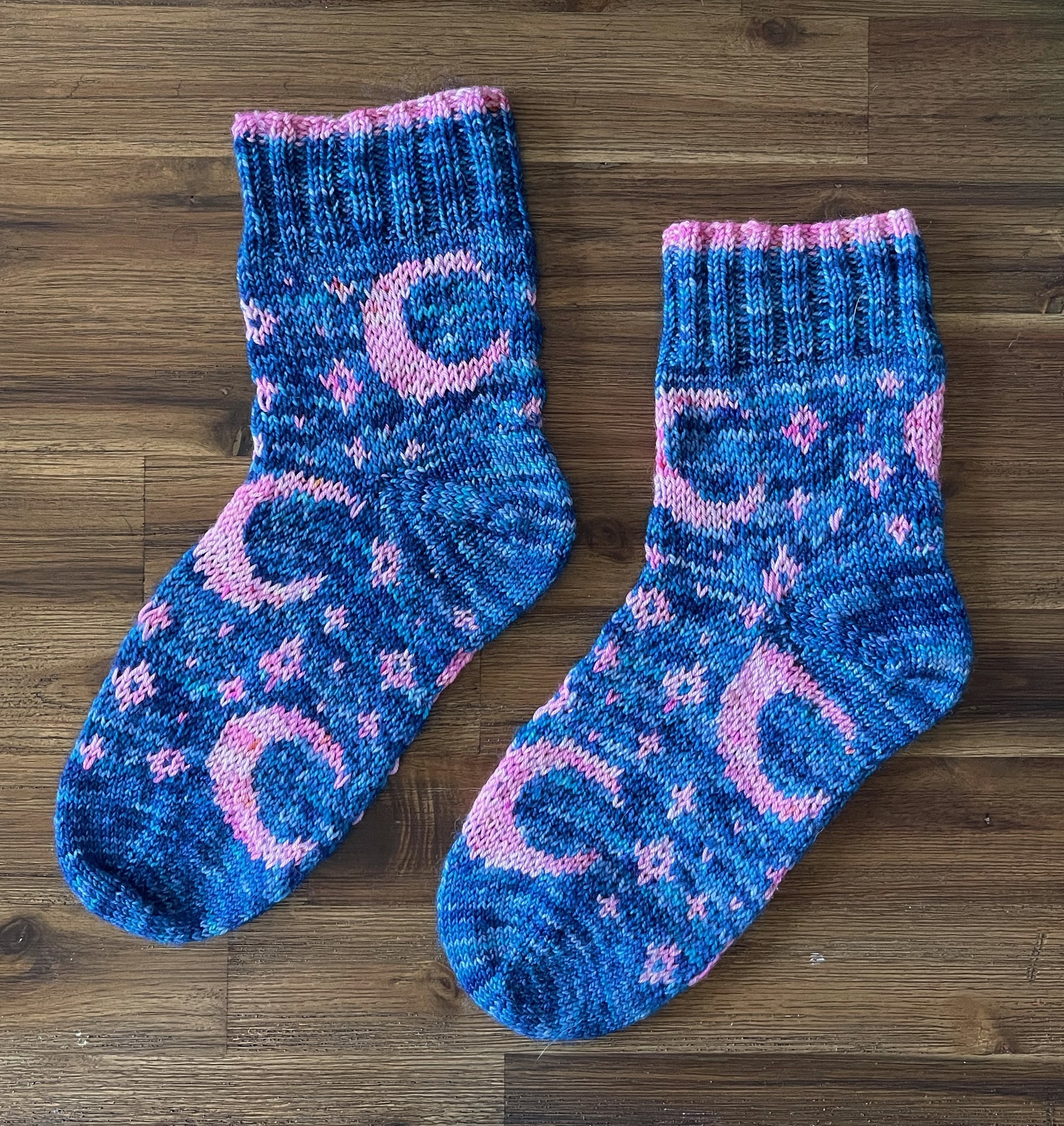 DIGITAL KNITTING PATTERN - Magic of the Cosmos - Toe up Sock Pattern ...