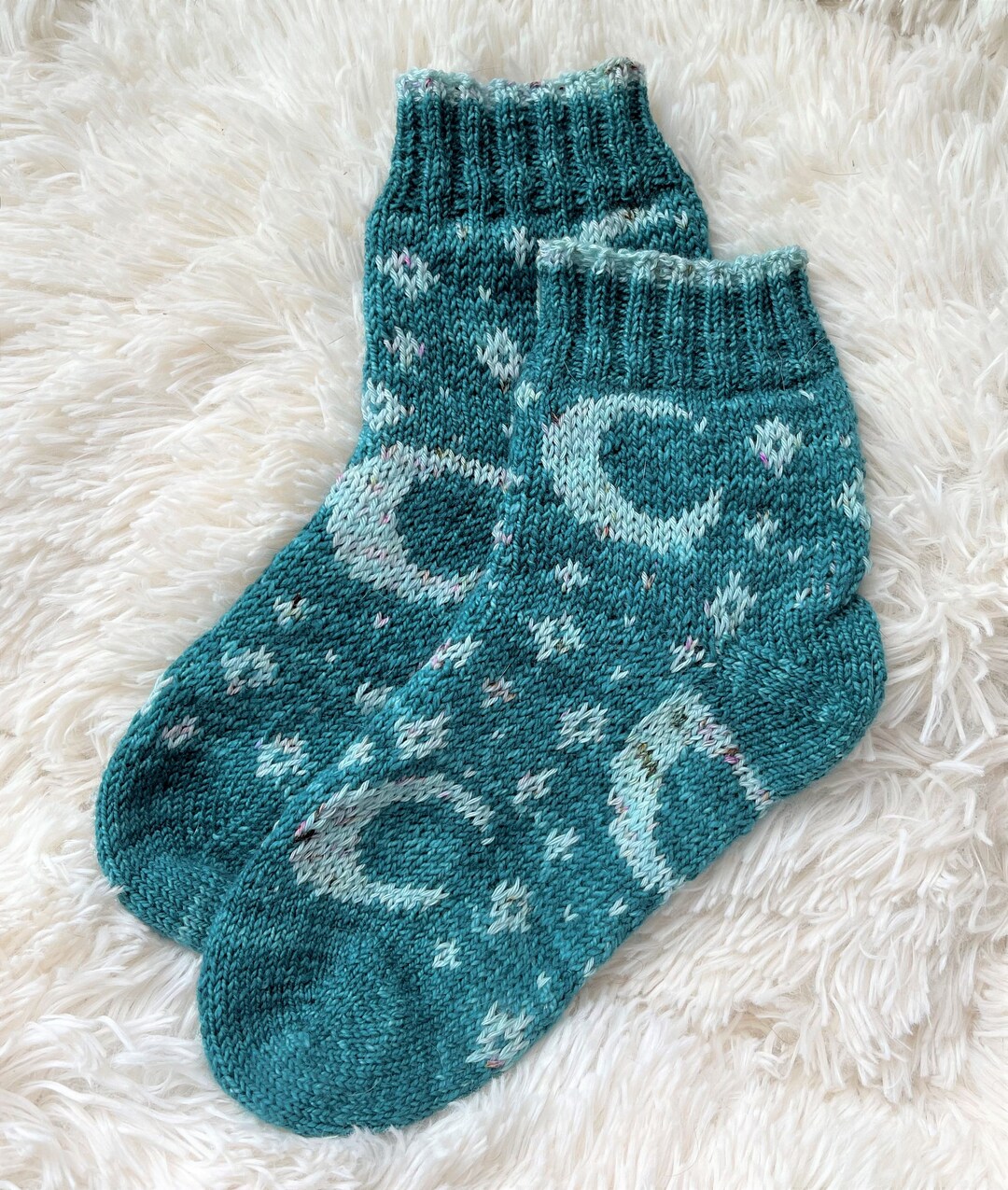 DIGITAL KNITTING PATTERN - Magic of the Cosmos - Toe up Sock Pattern ...