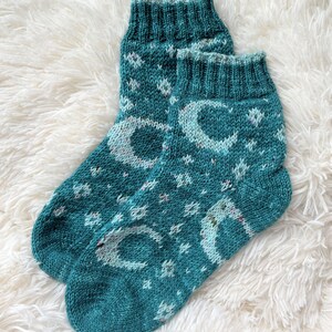DIGITAL KNITTING PATTERN Magic of the Cosmos Toe up Sock Pattern With ...