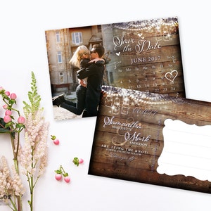 Rustic Save the Date, Printable Wedding, Photo Save the Date, Custom ...